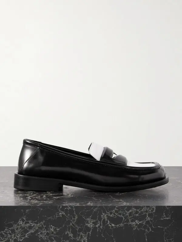 Attico Amanda Leather Loafers - Black