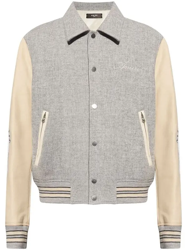 Amiri Contrasting-sleeve Bomber Jacket