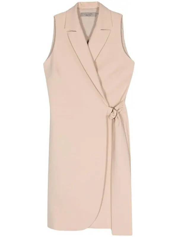D.exterior Crepe Wrap Midi Dress