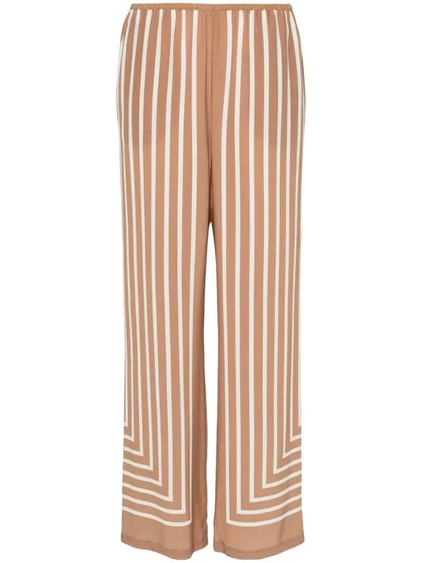 TOTÊME Geometric-print Silk Palazzo Pants