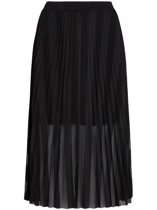Karl Lagerfeld Pleated Mesh Skirt