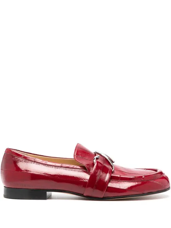 Proenza Schouler Monogram Plaque Loafers - Red