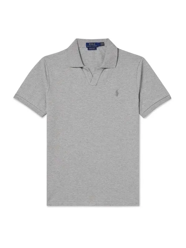 Ralph Lauren Logo-Embroidered Cotton-Blend Piqué Polo Shirt