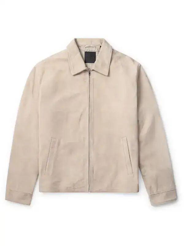 Buy Theory Hazelton Suede Jacket - Neutrals At 60% Off | Editorialist
