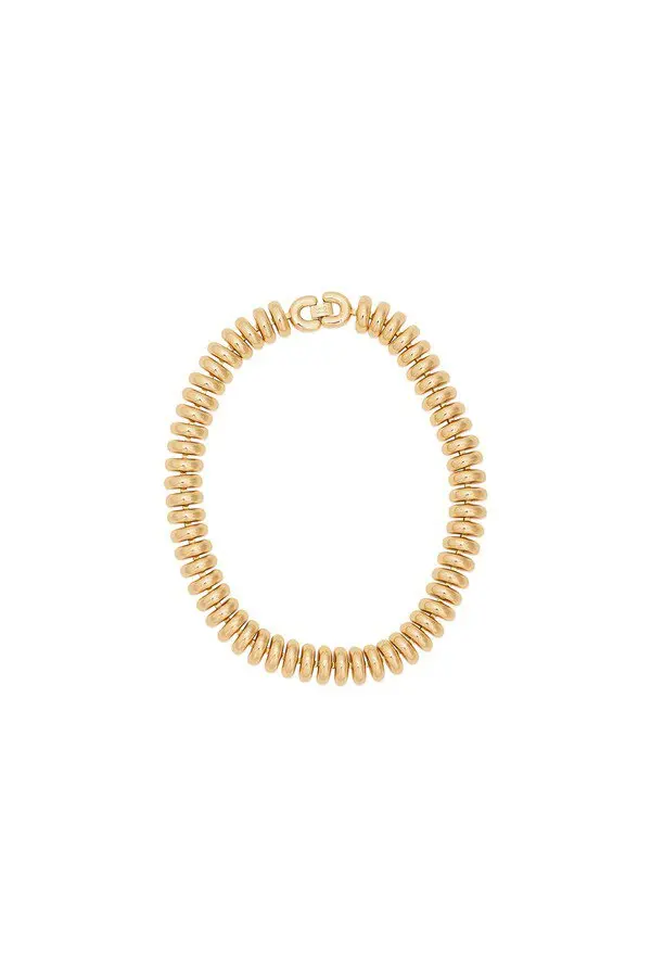 KENNETH JAY LANE 18k Fold Over Clasp Chain Necklace