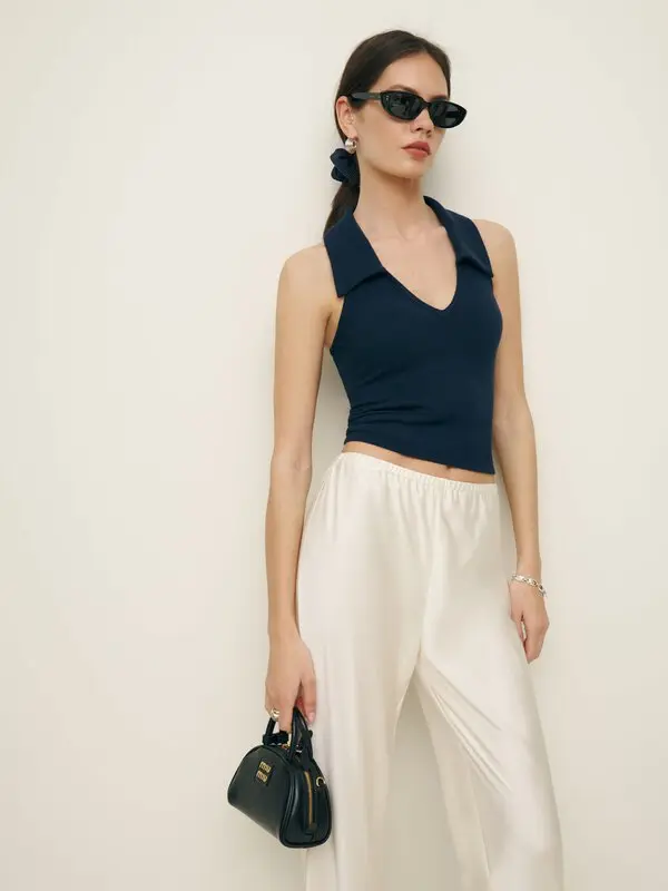 REFORMATION Austine Knit Top - Midnight