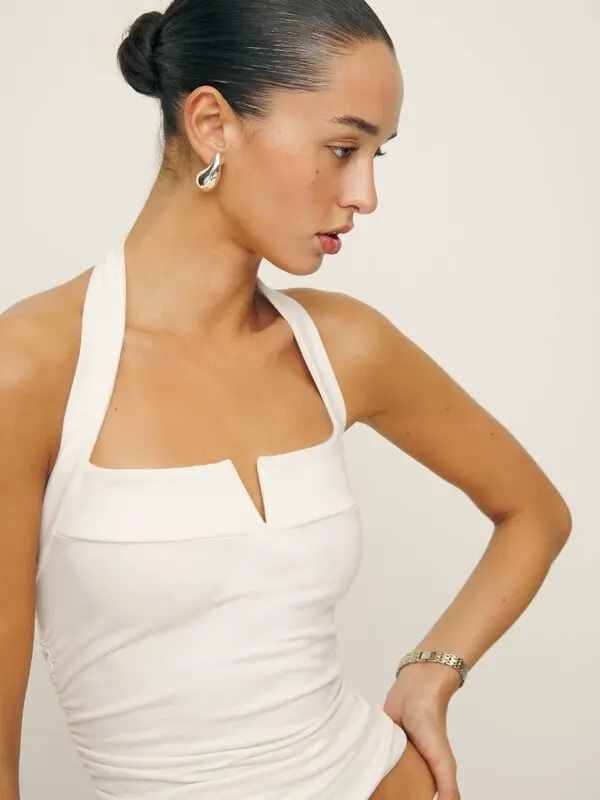 REFORMATION Arwen Knit Top - Fior Di Latte