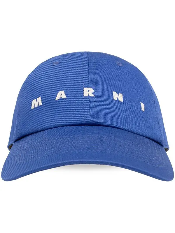 Marni Logo-embroidered Baseball Cap - Blue