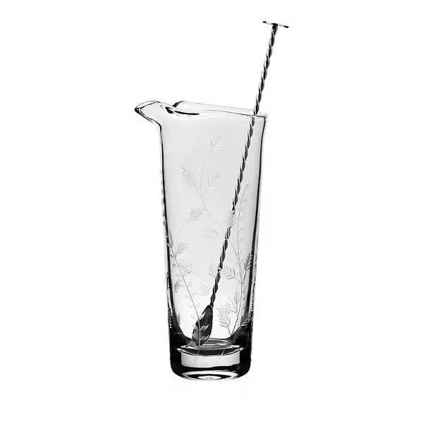 WILLIAM YEOWARD CRYSTAL Daisy B Tall Cocktail Mixer And Spoon