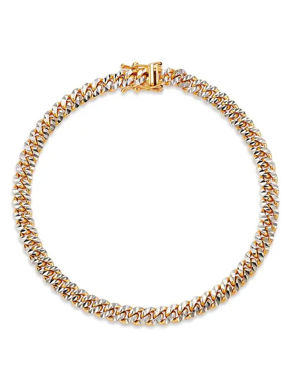 Bloomingdale'S 14k Yellow Gold & Rhodium-plated Link Bracelet