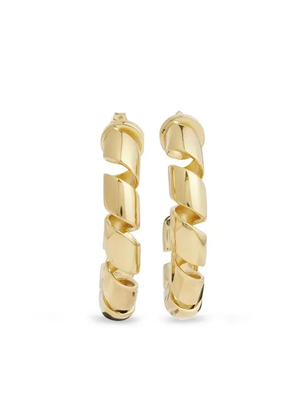 Rabanne Tone Xl Link Twist Earrings - Gold