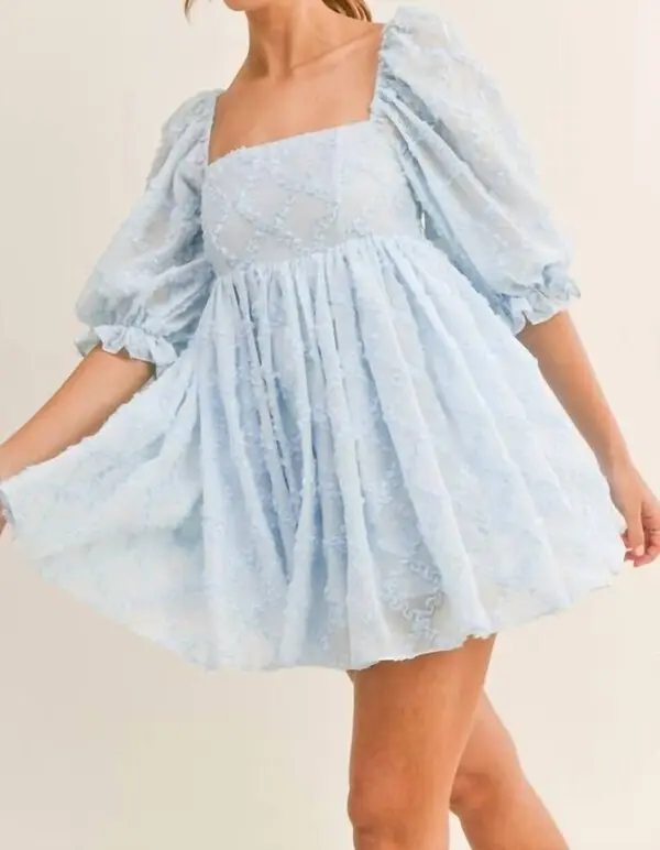 MABLE Eyelet Lace Babydoll Mini Cami Dress