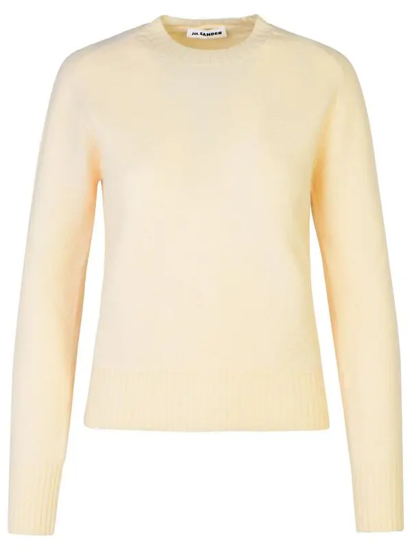 JIL SANDER Cream Wool Sweater - Beige