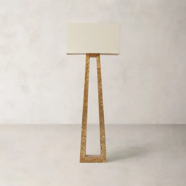 BR Home Sydney Triangle Floor Lamp - Brass | Editorialist
