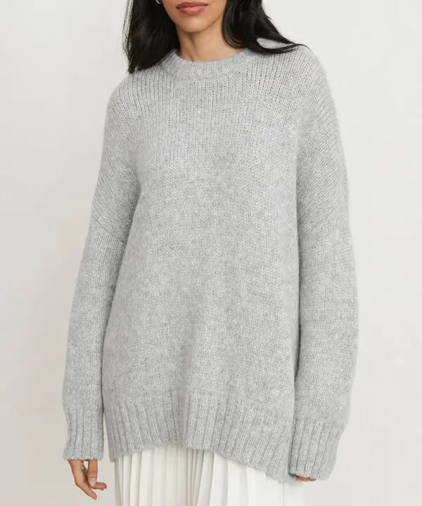 Jenni Kayne Alpaca Cocoon Crewneck Top - Grey