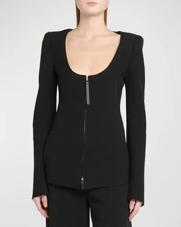 Giorgio Armani Double-jersey Virgin Wool Jacket