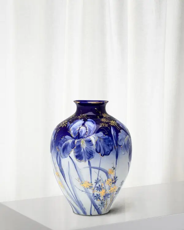 WINWARD HOME Handpainted Celadon Vase, 14