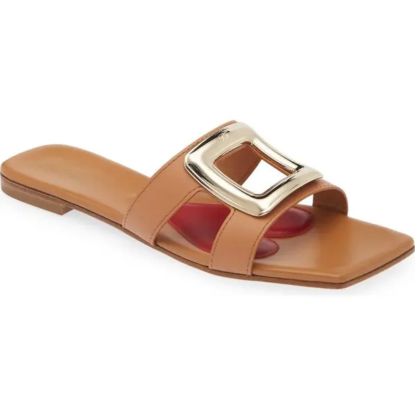 ROGER VIVIER Viv' The Sea Slide Sandal - Cuoio Chiaro