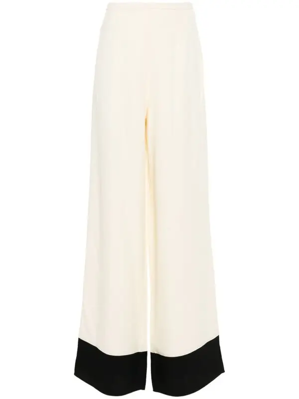 TALLER MARMO Marlene Corniche Palazzo Trousers - White
