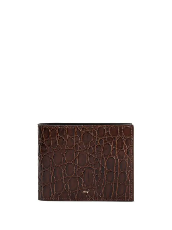 GIUSEPPE ZANOTTI Albert 2.0 Crocodile-effect Wallet - Brown
