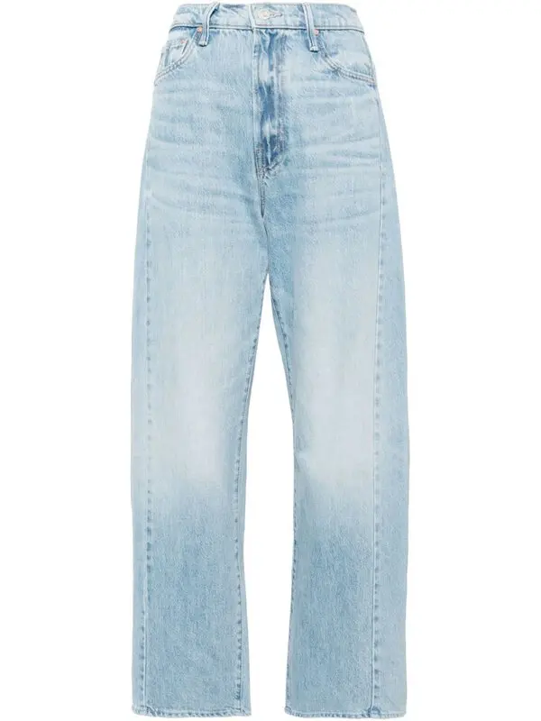 MOTHER The Half-pipe Flood High-rise Wide-leg Jeans - Blue