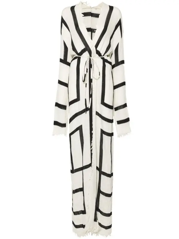 TOTÊME Geometric-print Wrap Dress