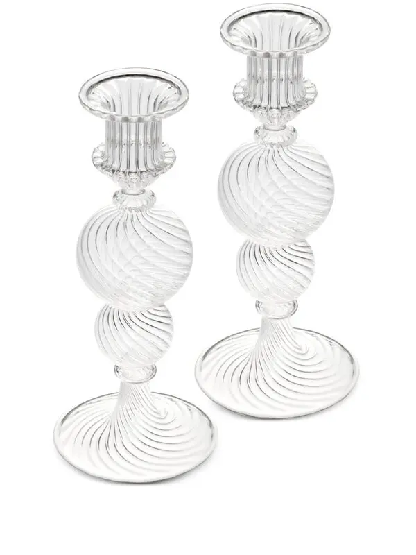 Christofle Large Tourbillon Candlesticks