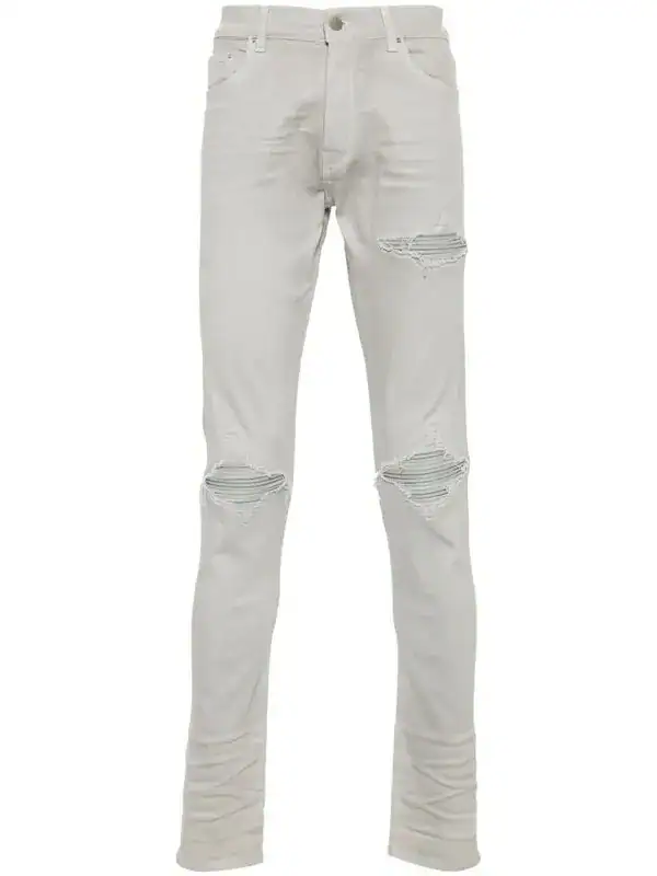 Amiri Wax Mx1 Skinny Jeans In Grey - 61% Off | Editorialist