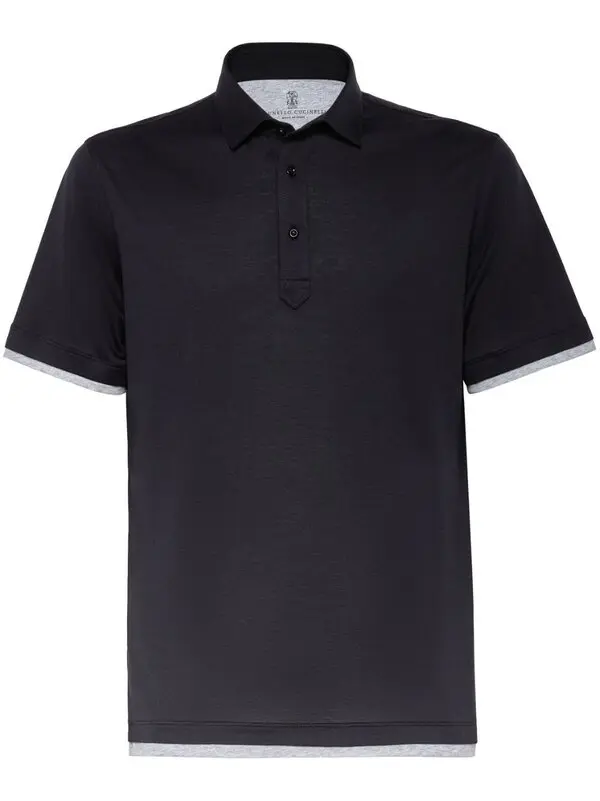 Brunello Cucinelli Cotton Polo Shirt - Black