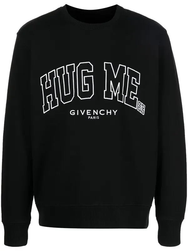 Givenchy Embroidered-slogan Cotton Sweatshirt