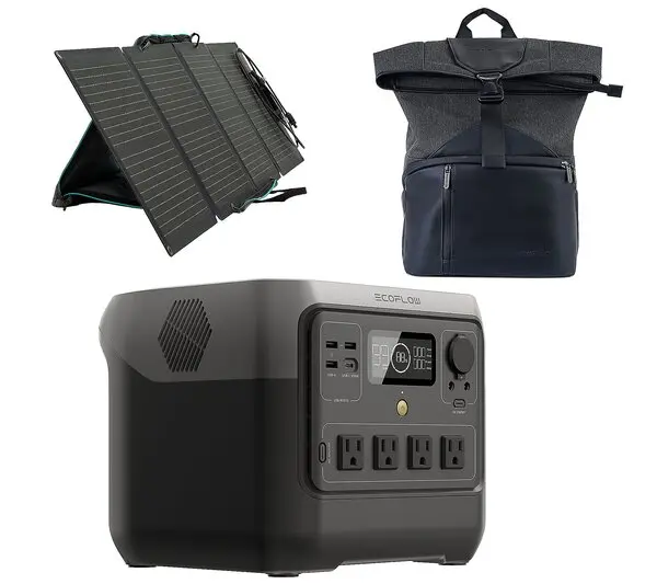 ECOFLOW River 2 Pro 768wh Power Station W/110 Solar & Bag