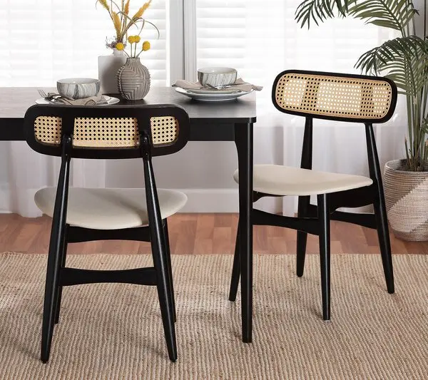 BAXTON STUDIO Tarana Cream Fabric Dining Chair T Of 2