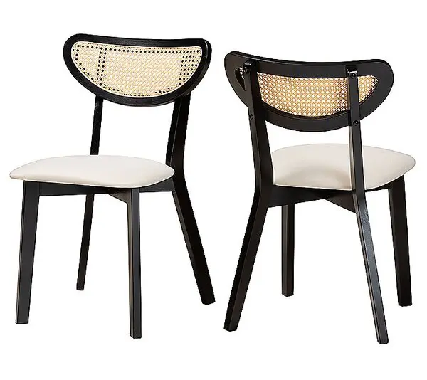 BAXTON STUDIO Dannell Cream Fabric Dining Chair Set Of 2