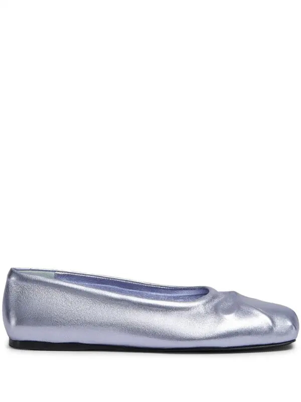 Marni Metallic Ballerina Shoes - Blue
