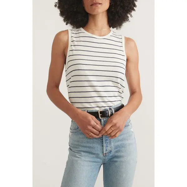 Marine Layer Striped Hemp & Cotton Tank