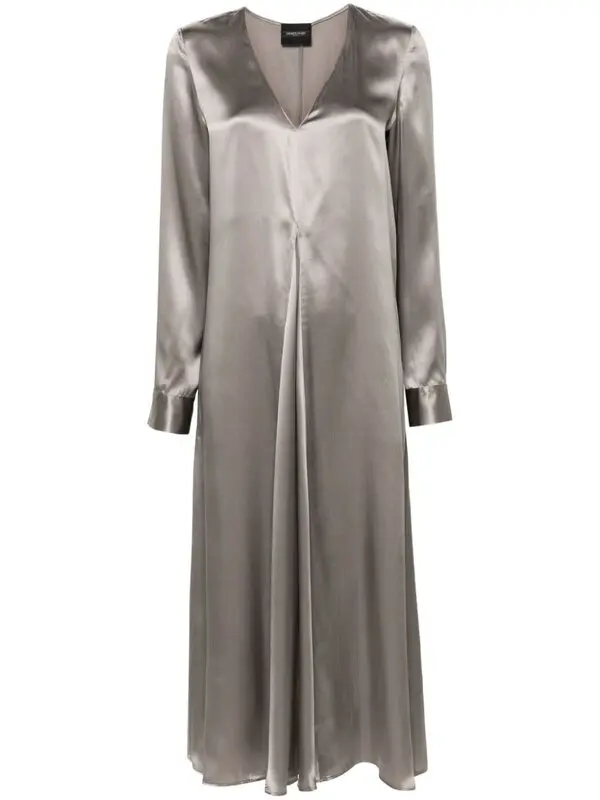 Simonette Ravizza Silk Satin Maxi Dress