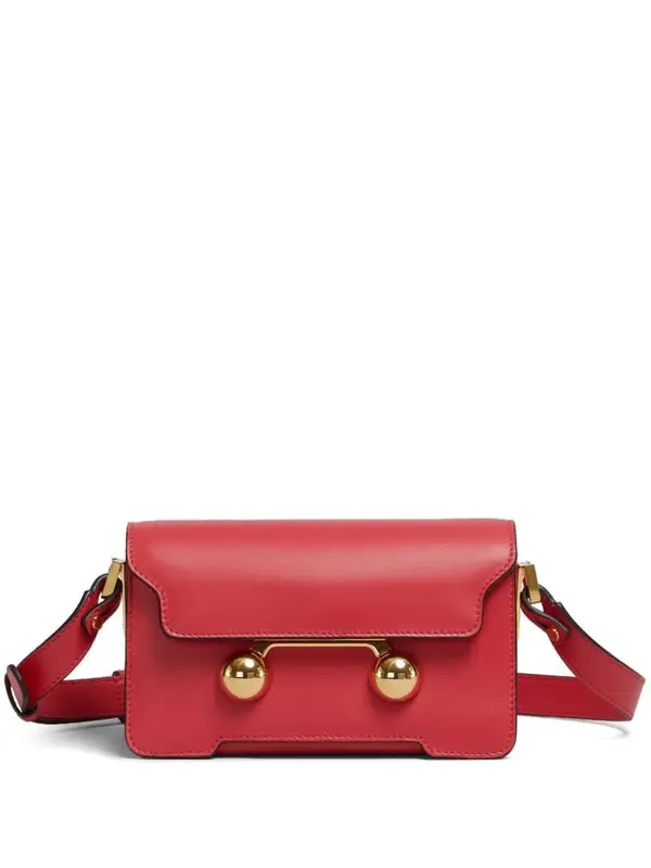 Marni Trunkaroo Leather Shoulder Bag - Orange