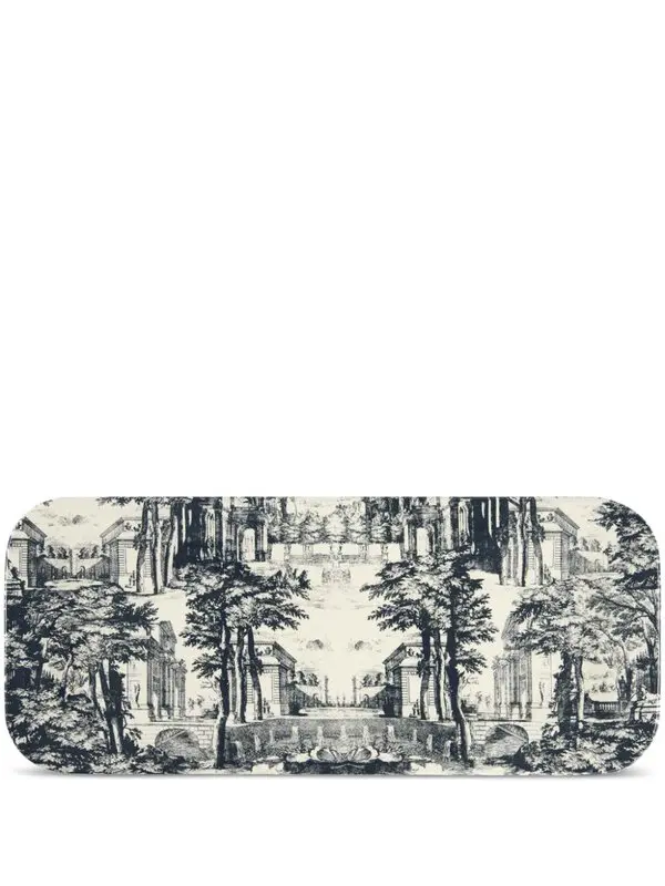 FORNASETTI Giardino Settecentesco Wood Tray - Blue