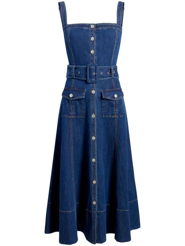 Cinq À Sept Vega Denim Midi Dress - Blue