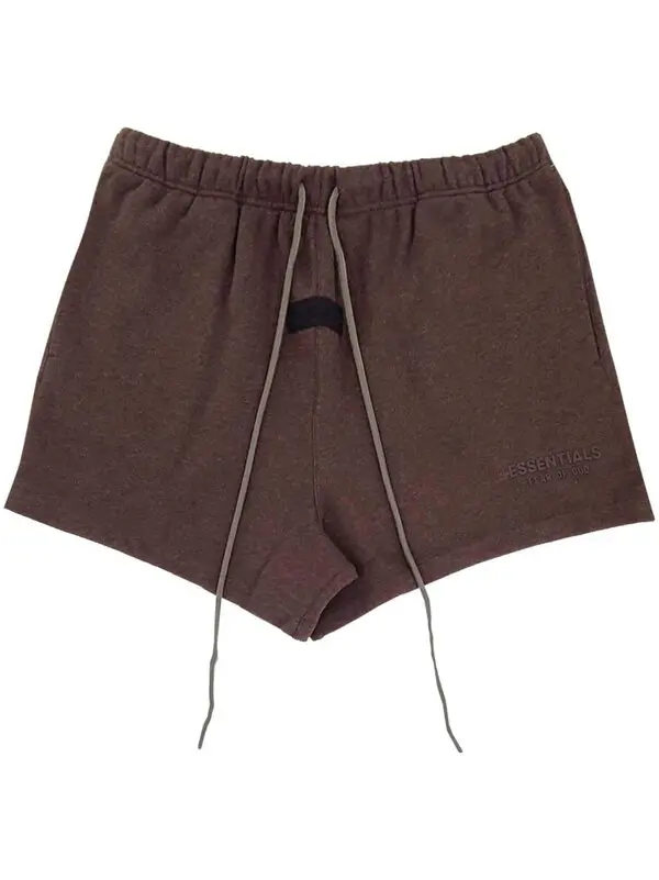 Fear Of God Logo-appliqué Track Shorts - Brown