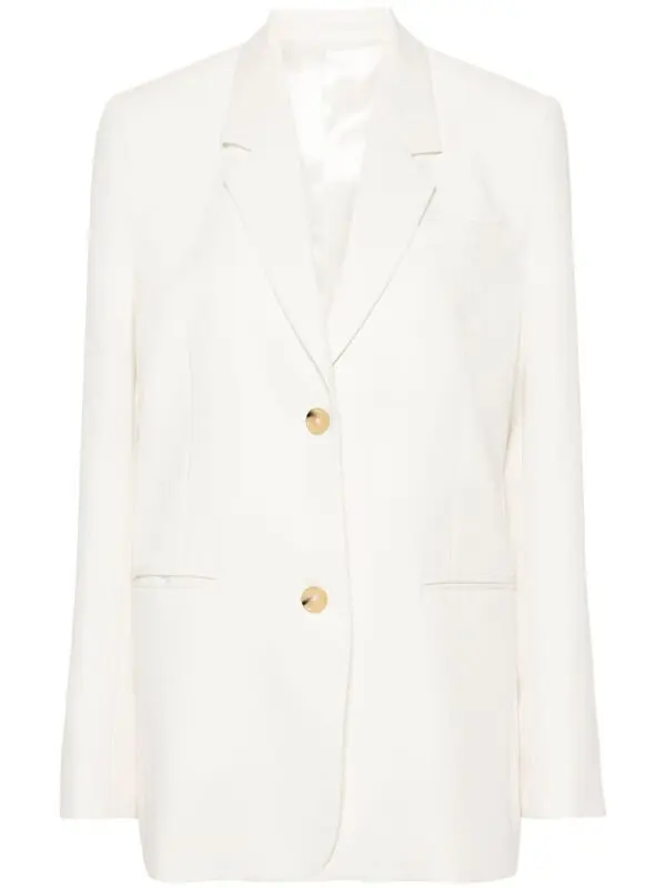 TOTÊME Notched-lapel Single-breasted Blazer - Neutrals