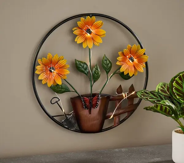 ULTIMATE INNOVATIONS BY THE DEPALMAS As Is Ultimate Innovations Battery Fairy Lt Floralwall Art