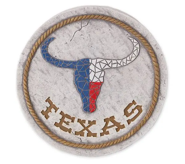 ZINGZ & THINGZ Zingz & Things Texas Proud Stepping Stone Lon Ghorn Flag