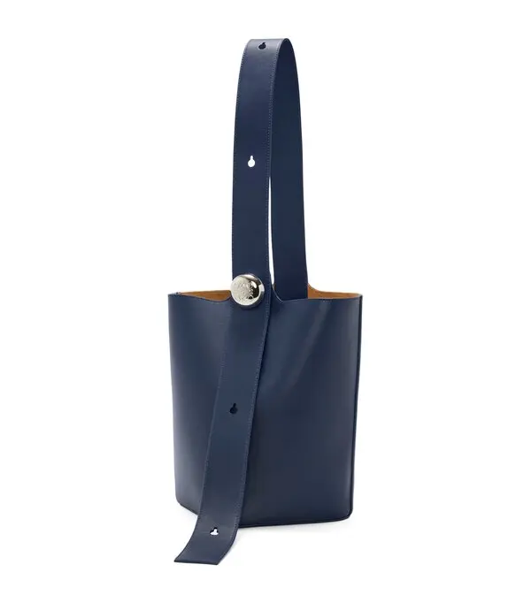 Loewe Medium Pebble Bucket Bag - Blue