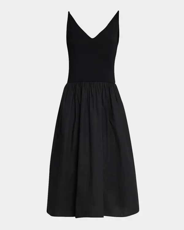 Rails Franca Drop-waist Midi Dress - Black