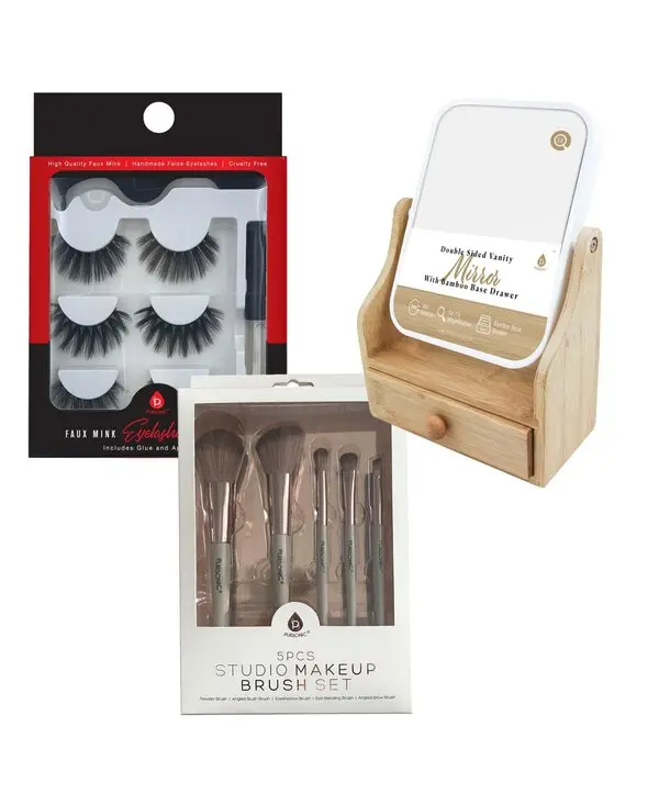 PURSONIC Glamour Essentials Bundle: Studio Makeup Brush Set - Assorted Pre-pack