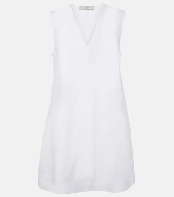 Asceno Derya Linen Minidress - White