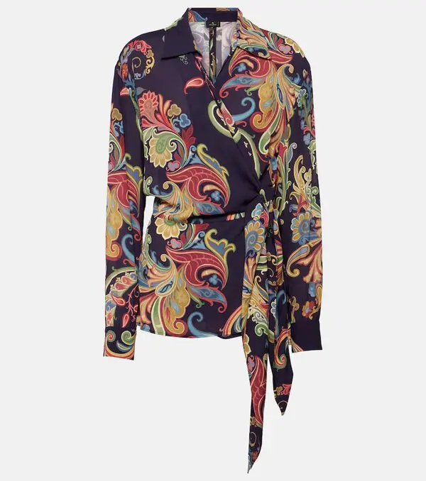 Etro Printed Wrap Top - Multicoloured