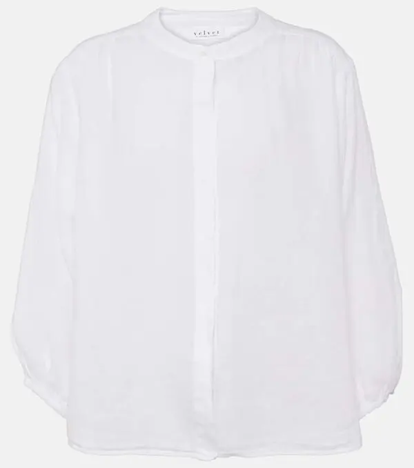 Velvet By Graham & Spencer Avis Linen Blouse