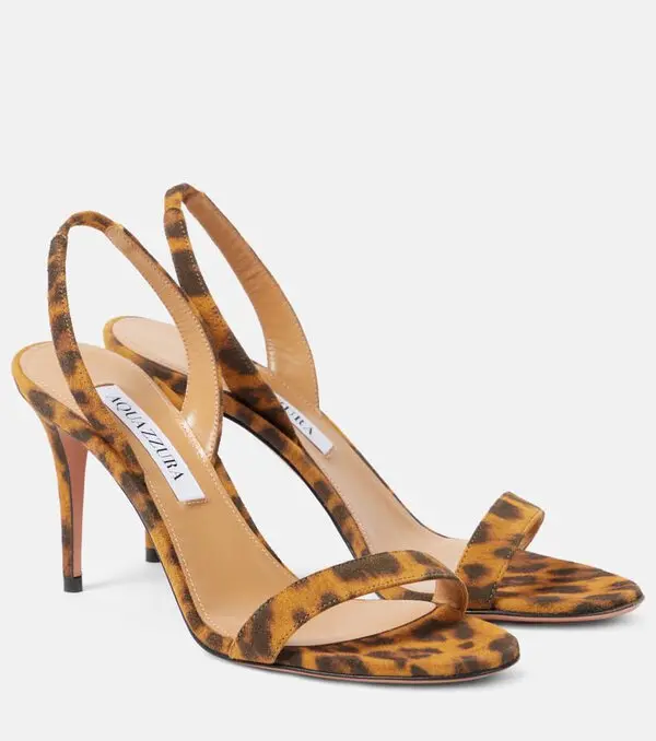 AQUAZZURA So Nude 85 Leopard-print Sandals